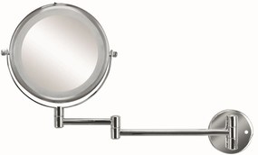 Kleine Wolke LED Mirror kosmetické zrcátko 42.7x42.7 cm kulatý s osvětlením chrom 8428124886