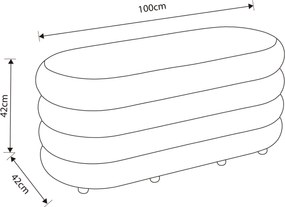 Taburet Puffo II krémový