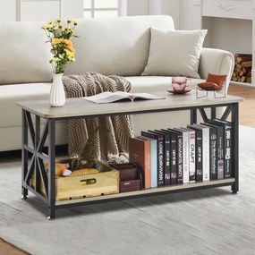 Obdélníkový konferenční stolek Farmhouse 101,6 cm s otevřeným úložným prostorem