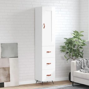 Skříň highboard bílá s vysokým leskem 34,5x34x180 cm kompozit 3200171