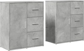 Příborníky 2 ks betonově šedé 60 x 31 x 70 cm kompozitní dřevo 3276556