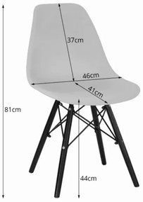 Jídelní židle BASIC hořčicové 4 ks - skandinávský styl