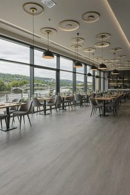 Lentex, PVC podlaha - lino Flexar PUR 634-05, na míru, šíře 2m,4m, šedá, bez podkladu, kancelář