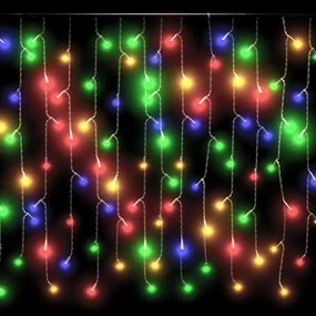 LED světelný závěs rampouchy 10m 400 LED pestrobarevný 8 funkcí 328915