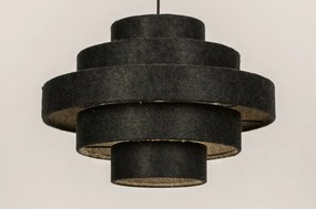 Závěsný textilní lustr do obýváku Madeira F Dark Grey 52