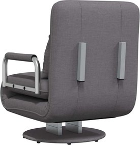 Otočné křeslo rozkládací tmavě šedé textil 244667