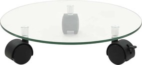 Vozíky na rostliny 4 ks 28 cm tvrzené sklo kulaté 3144028