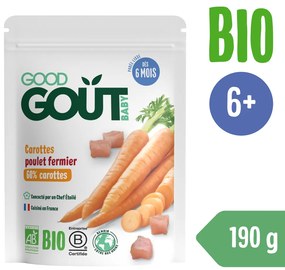 Good Gout BIO Mrkev s farmářským kuřátkem 190 g