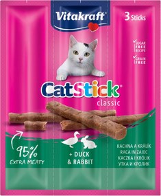 Vitakraft Pochoutka pro kočky Cat Stick Classic králík a kachna 3 x 6 g, 3 ks