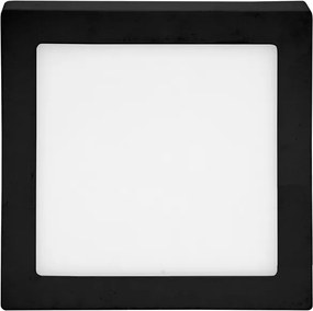 T-LED Černý přisazený LED panel hranatý 120x120mm 6W Barva světla: Studená bílá 102152