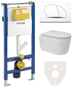 Mereo, WC komplet pro sádrokarton s příslušenstvím MM02SETRA