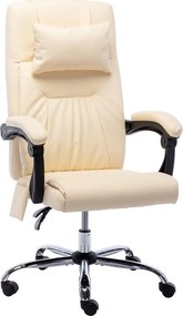 vidaXL Masážní kancelářská židle umělá kůže [20294] Barva: Šedá