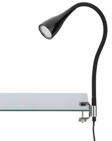 Lampa Briloner se svorkou a flexibilním ramenem - GU10, v.60 cm Barva: Černá