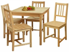 Jídelní set pro 4 osoby židle 4 + stůl 1 masiv 4426