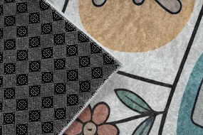 Dětský koberec protiskluzový BAMBINO 61440 krémový / zelený