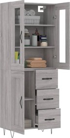 Skříň highboard šedá sonoma 69,5 x 34 x 180 cm kompozitní dřevo 3198695