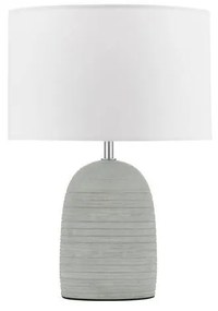 Nova Luce Stolní lampa CHEMPO šedý beton a kov bílé stínidlo E27 1x12W