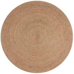 Flair Rugs koberce Kusový koberec Capri Jute Natural/Coral kruh ROZMĚR: 133x133 (průměr) kruh