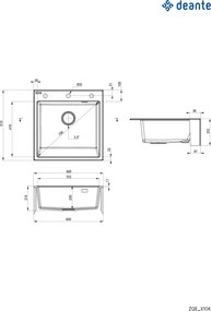 Deante Dřez Eridan granit - ZQE A10K alabastr