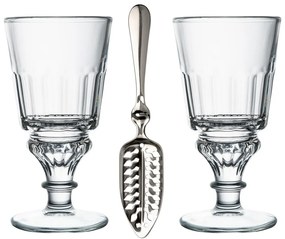 Sada sklenice a nerezové lžičky 300 ml Absinthe – La Rochére