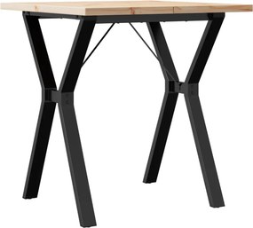 Jídelní stůl s Y rámem 70 x 70 x 75,5 cm borové dřevo a ocel 3282781