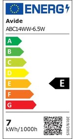 Prémiová LED žárovka svíčka E14 6,5W 806lm, teplá, ekv. 60W, 3 roky