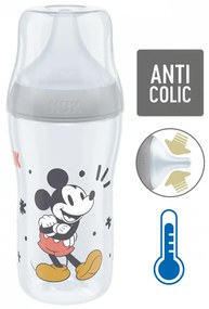 Kojenecká láhev NUK Perfect Match MICKEY Temperature Control 260 ml grey Barva: Šedá