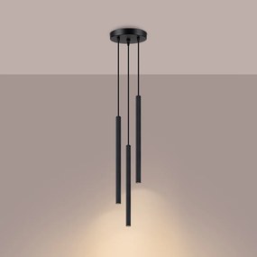 Sollux Lighting Závěsné svítidlo ARCHE 3P černé