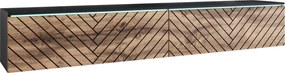 XXXLutz NÍZKÁ KOMODA, černá, dub wotan, 180/30/33 cm P & B - Online Only TV příslušenství - 002778000516