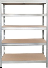 Kovový regál RIVET PRO 180x120x45 DTD dřevotříska 5 úrovní pozinkovaná