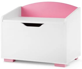 Vingo Velký dětský úložný box – růžový, 60 x 35 cm
