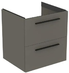 Ideal Standard i.Life B - Umyvadlová skříňka 60x63x51 cm, 2 zásuvky, šedý matný křemen T5270NG