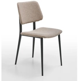 MIDJ - Židle JOE, čalouněná s kovovou podnoží