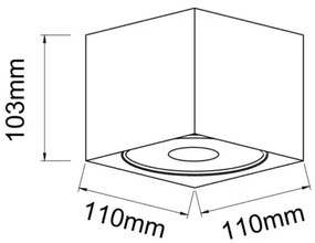 Moderní bodové svítidlo Cardi Small bílá/černá