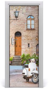 Fototapeta samolepící na dveře italské uličky 75x205 cm