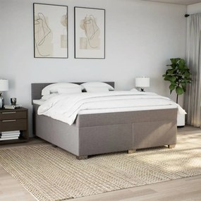 Box spring postel s matrací taupe 180x200 cm textil 3285971