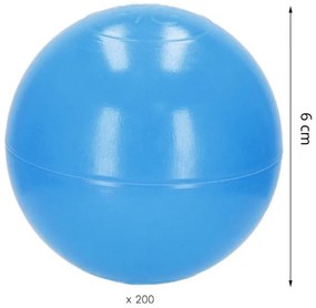 Plastové míčky na hraní 6 cm, 200ks, barevné SPRINGOS KG0020