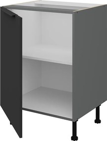 ARIA ab | dolní skříňka 60 D 1F policová | 60 cm | ANTI FINGERPRINT povrch | antracit/černá