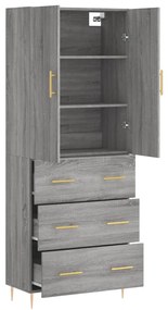 Skříň highboard šedá sonoma 69,5 x 34 x 180 cm kompozitní dřevo,  3195841