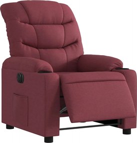 Elektrické polohovací křeslo vínové textil 3206630