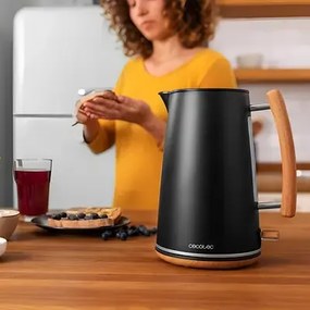 Cecotec ThermoSense 400 černá/dřevo / Rychlovarná konvice / nerezová o