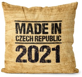 Polštář Made In + rok (Velikost: 40 x 40 cm, rok: 2021)