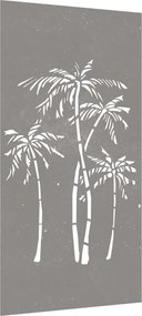 vidaXL Zahradní nástěnná dekorace 105 x 55 cm cortenová ocel Palma [824485]