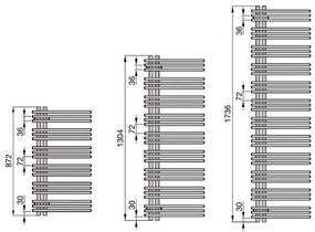 Zehnder Yucca Asym YAC-130-060 Radiátor kombinovaný, 57,8x130,4cm, chrom