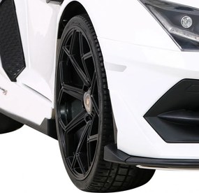 Ramiz Lamborghini SVJ DRIFT elektrické auto pro 2 děti bílé + funkce driftu + dálkové ovládání