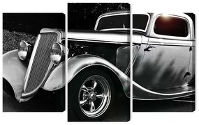 Vícedílný obraz Hot Rod Auto Ve Vintage Stylu Nedostatek Nedostatek Plátno Canvas 150x100