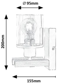 Rabalux 71080 - Nástěnné svítidlo NIYLAH 1xE27/25W/230V