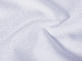 Biante Teflonový oválný ubrus TF-078 Ornamenty - studená bílá 100x140 cm