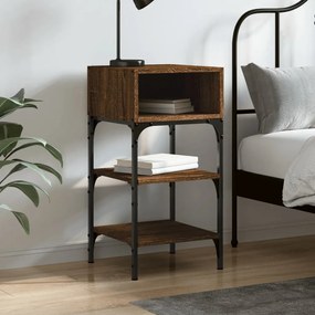 Noční stolek hnědý dub 35 x 34,5 x 70 cm kompozitní dřevo - Default Title