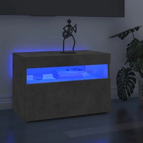 TV skříňky s LED osvětlením 2 ks betonově šedé 60 x 35 x 40 cm - Default Title